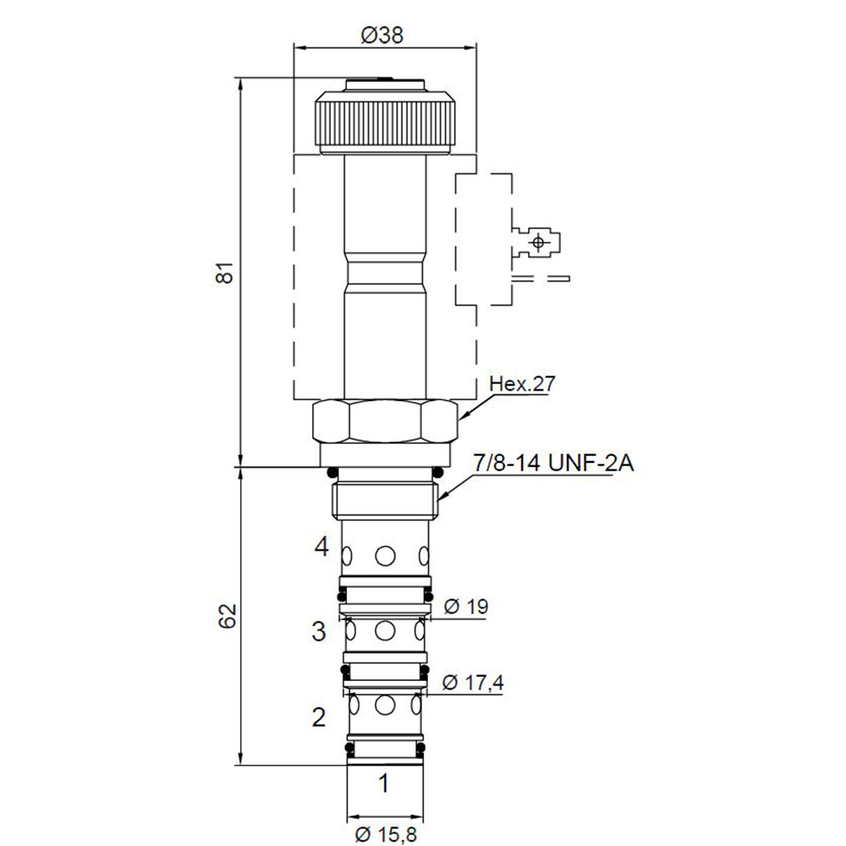 4/2 Wege Sitzventil CT-413.3 Einschraubpatrone | Der Hydrauliker